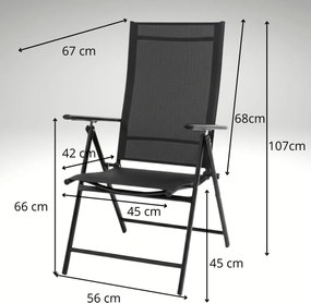 Vikio Zahradní set 150x90 pro 4 osoby V134 černá