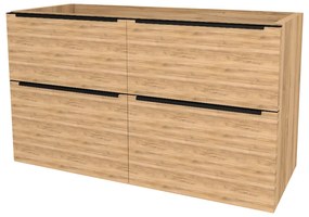 Mereo Mereo, Mailo, koupelnová skříňka 121 cm, černé madlo, Multidecor, CN593SBOPP2