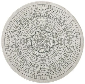 Hanse Home, Kusový koberec Twin-Wendeteppiche 103103 creme grün kruh – na ven i na doma, 100x100 (průměr) kruh, zelená, chodba / předsíň