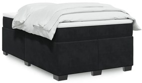 Box spring postel s matrací černá 120 x 190 cm samet 3285271