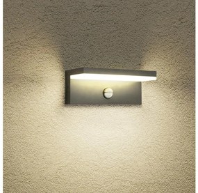 Brilagi-LED Venkovní nástěnné svítidlo se senzorem TESSI LED/10W/230V antr. IP54