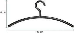 Maul Plastová ramínka černá / Ramínko na oblečení / sada 5 ks / plast