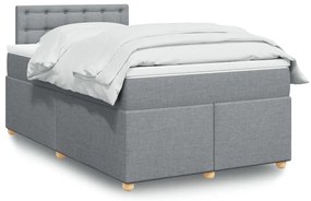Box spring postel s matrací světle šedá 120x190 cm textil 3288933