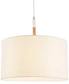 ACA DECOR Závěsné svítidlo YASMINE max. 60W/E27/230V/IP20, bílé, průměr 400mm