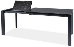 Rozkládací jídelní stůl 120-180 cm Marissa (černá + černá) (pro 4 až 8 osob). 1050490