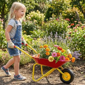 Costway Dětské trakaře plastové terénní pneumatiky indoor outdoor pro kluky