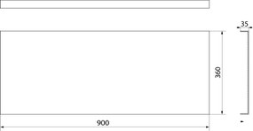 Polysan Deep Plain 89781 panel boční 90 x 36 cm bílá