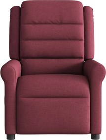 Elektrické masážní polohovací křeslo vínové textil 3303307