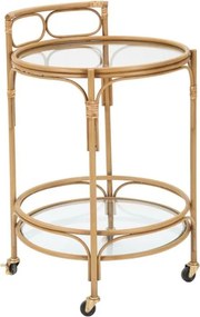 Designový servírovací vozík Gennipha 51 cm hnědý