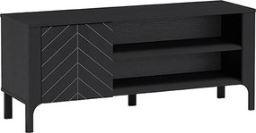 TV stolek MALUMI MM-6 | s policemi | 135 cm | černá
