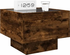 Noční stolek s Infinity LED kouřový dub 40 x 40 x 30 cm 3284067