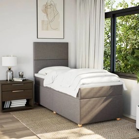 Box spring postel s matrací taupe 100 x 200 cm textil 3293488