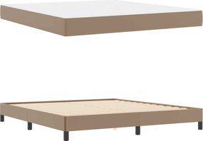 Rám postele s matrací Cappuccino 180 x 200 cm textil 3398647