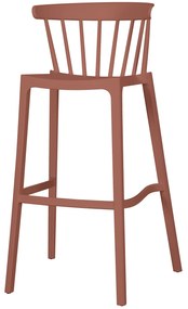 WOOOD Barová stolička BLISS plastová červená