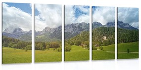 5-dílný obraz malebné Rakousko Varianta: 200x100