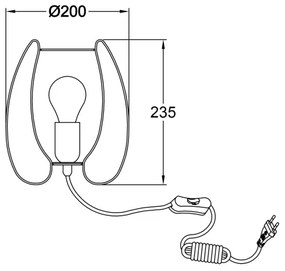 Fabas Luce 3677-34-225 - Stolní lampa CAMP 1xE27/40W/230V zlatá