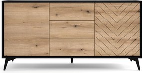PSK Komoda DARA, Dub Evoke/Černá 154 cm