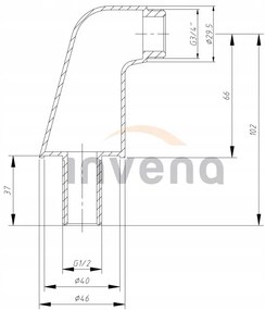Invena Invena, kulaté mosazné kolínka k vanové baterii pro montáž na vanu, chromová, INV-LA-46-C01-L
