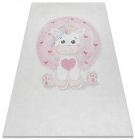 Dywany Łuszczów, Dětský kusový koberec Bambino 1128 Unicorn, 80x150, růžová, dětský pokoj