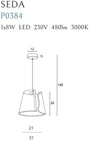 Maxlight Závěsné svítidlo Maxlight P0384