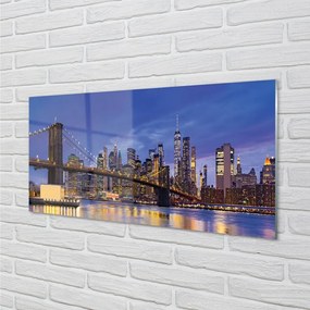 Obraz na skle Bridge sunset panorama 120x60 cm