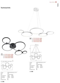 Redo 01-1742 - LED Lustr na lanku RADIUS LED/45W/230V bílá