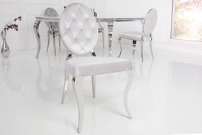 Modern Baroque Period  Jídelní židle INVICTUS, bez područek, šedý samet