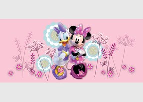 Dětská vliesová fototapeta na zed' Minnie a Daisy Květiny, Disney | 202 x 90 cm | DFTDNH 5390