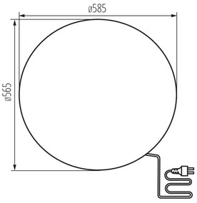 Kanlux 36593 - Venkovní lampa STONO 1xE27/25W/230V pr. 58,5 cm IP65