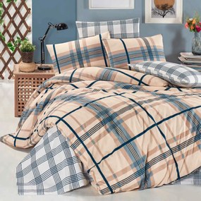 Povlečení bavlněné Wood hnědé 200x140cm+90x70cm TiaHome