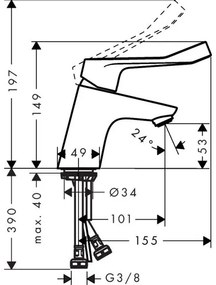 Hansgrohe Focus umyvadlová baterie 70  31914000