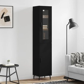 Skříň highboard černá 34,5 x 34 x 180 cm kompozitní dřevo