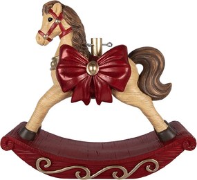 Stojan na vánoční stromek houpací kůň s mašlí Clayre & Eef – 66*20*60 cm