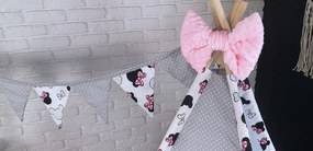 Dětský stan TEEPEE (TÝPÍ) EXCLUSIVE s doplňky - MYŠKA MINNIE - růžový