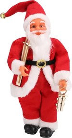 Vánoční dekorace Santa Claus bílá / červená 40 cm