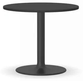 Konferenční stolek ZEUS II, průměr 600 mm, černá podnož, deska grafit