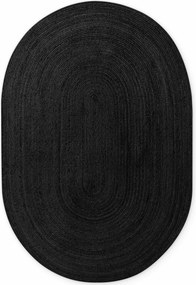 Hanse Home, Kusový koberec Jute Braided 106322 Black ovál, 160x230 ovál, černá, chodba / předsíň