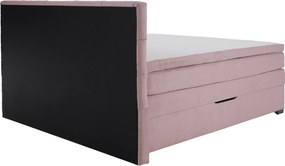 Boxspringová pocketová postel, 180x200, růžová, APRIL