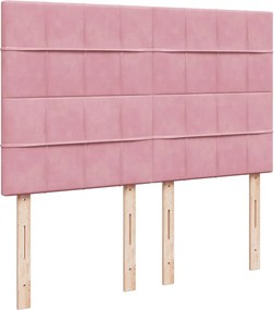 Box spring postel s matrací růžová 160x200 cm samet 3293259