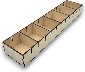 usporadejto.cz Organizér do šuplíku s přepážkami, vložka do zásuvky, dřevěný VASKY, 45,5 x 10 x 6 cm