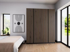 FALCO Skříň Keny XV - černá/dub evoke