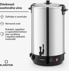 Klarstein KonfiStar 60, zavařovací hrnec, zásobník na nápoje, 60 l, 110 °C, 120 min, nerezová ocel