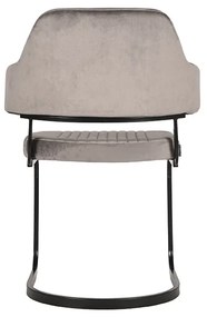 LABEL51 jídelní židle OTTA šedá samet Color: Grey UK-30.126