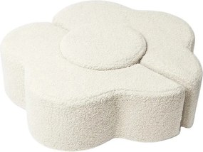Krémové pěnové hřiště 3 ks z materiálu bouclé výška 27 cm 88x90 cm – Meowbaby