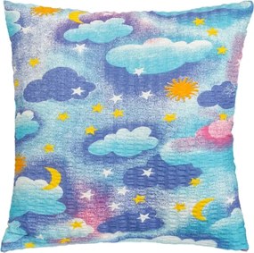 Bellatex Povláček krepový 40x40 cm Obloha Modrá,Růžová