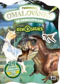 JIRI MODELS Omalovánky se samolepkami Dinosauři / Tvarované listy / 3+