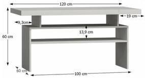 Kondela Konferenční stolek, jasan bílý, INFINITY I-13