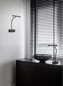 Matně černé LED nástěnné svítidlo s ohybatelnou konstrukcí/stmívatelné Curtis – Trio