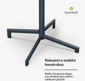 Blumfeldt UrbanEdge bistro stůl, barový stůl, 60 cm, skládací, práškový lak, odolný proti povětrnostním vlivům