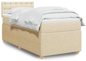 Box spring postel s matrací krémová 80 x 200 cm textil 3289602